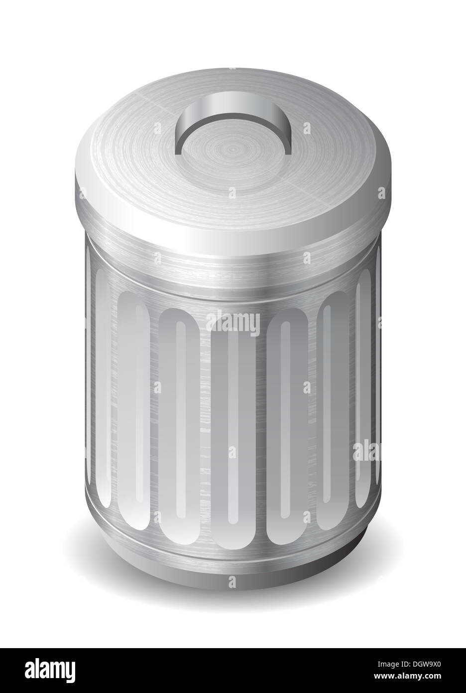 Icon for garbage can. White background Stock Photo - Alamy