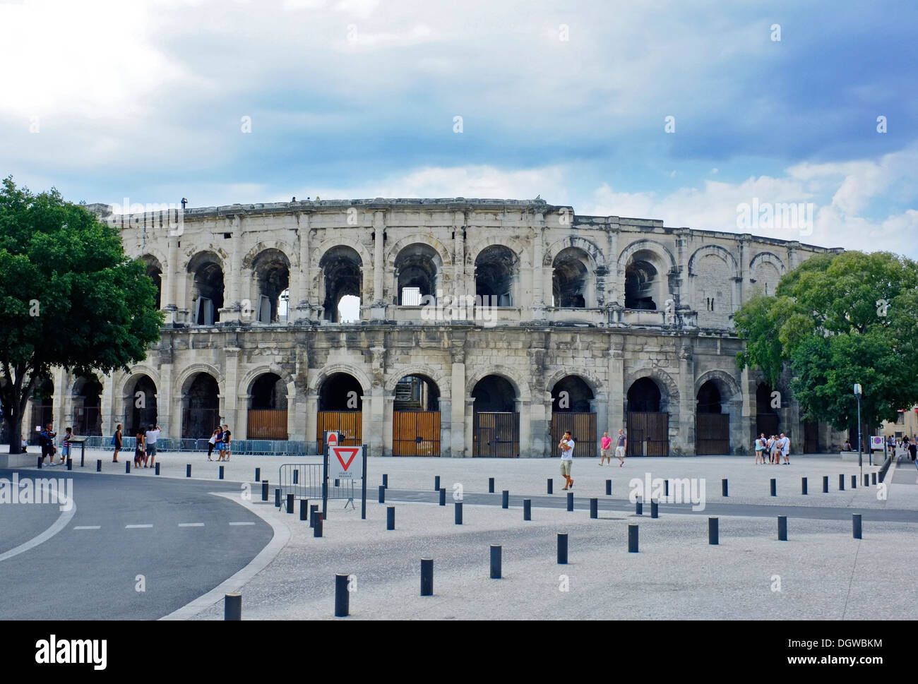 The Arena of Nîmes, Roman amphitheatre in the French city of Nîmes in ...
