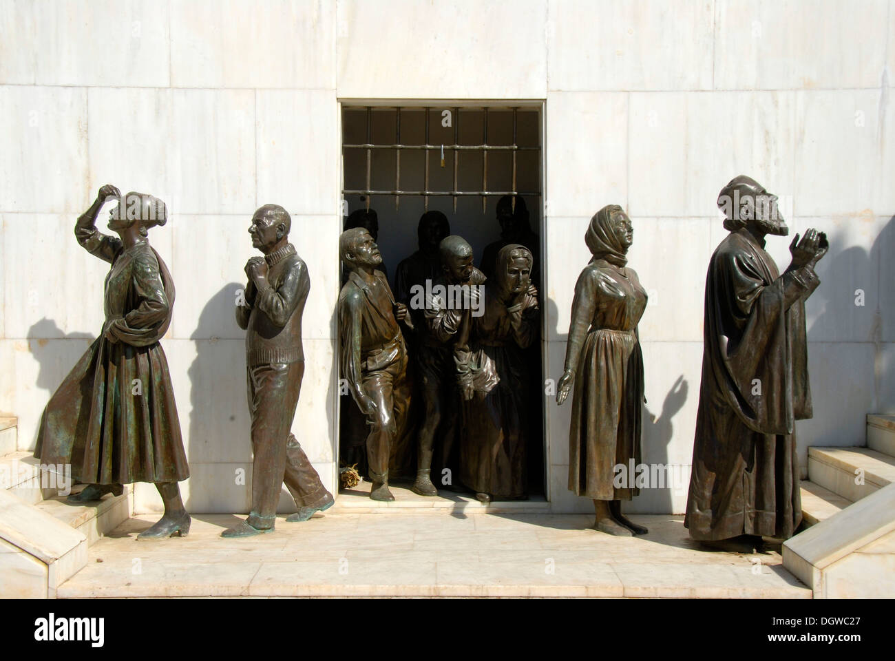 Statues of people going from captivity to freedom, Liberty Monument ...