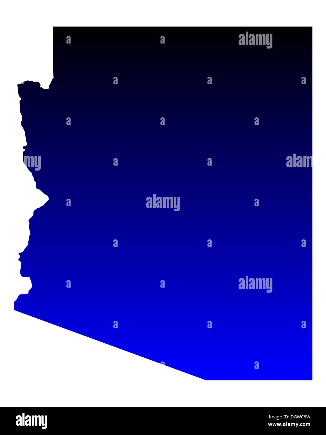 Map of Arizona Stock Photo - Alamy