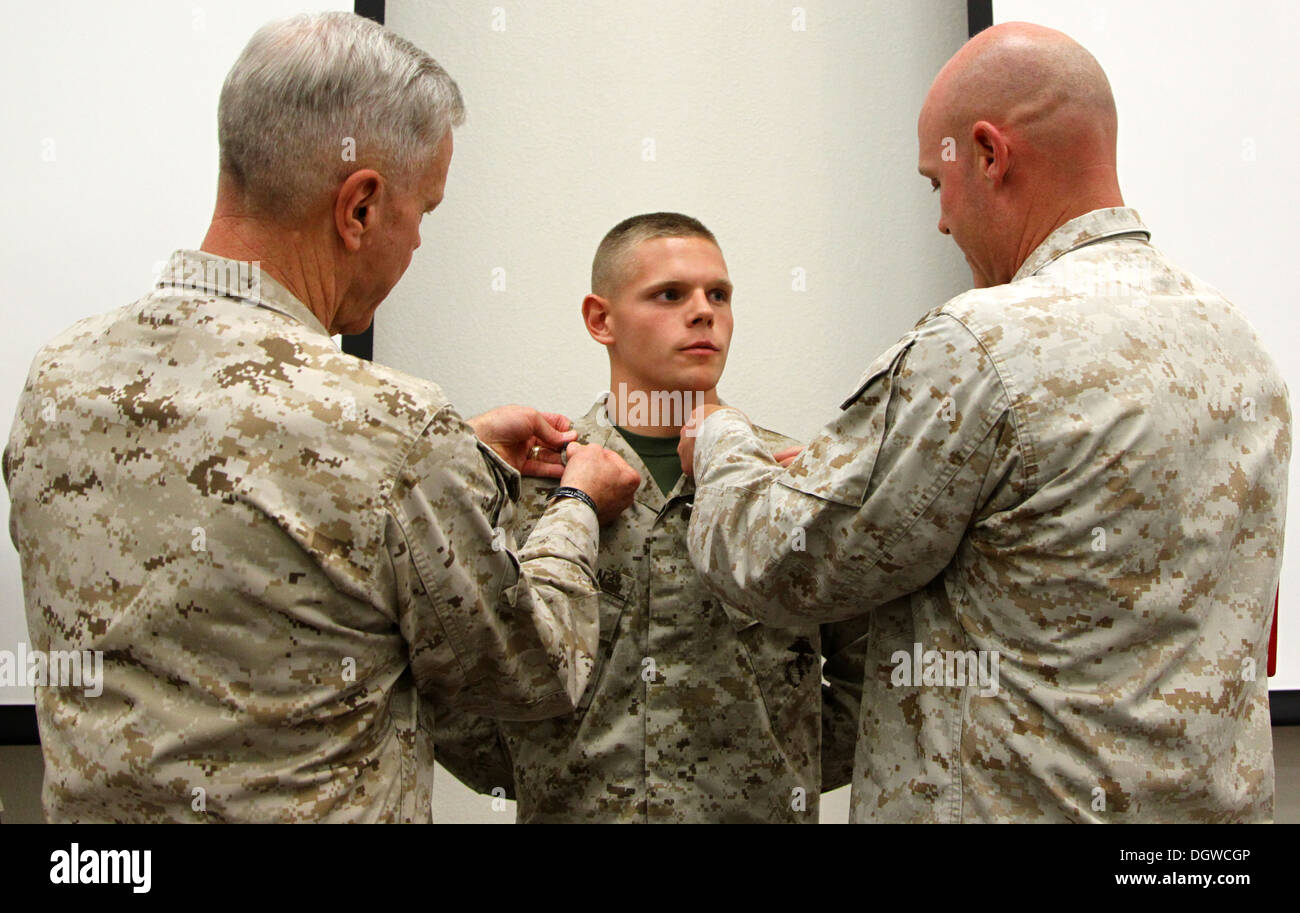 The 35th commandant of the Marine Corps, General James F. Amos, and the ...