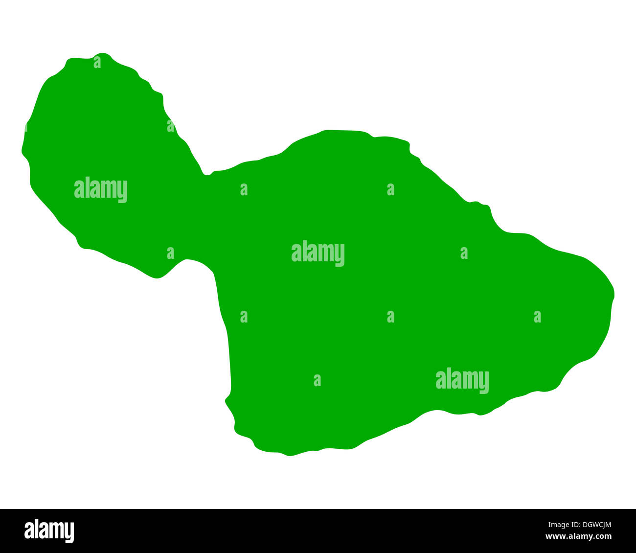 Map of Maui Stock Photo - Alamy
