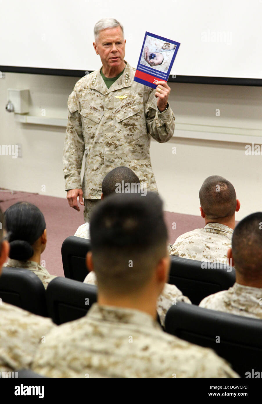 The commandant of the Marine Corps, Gen. James F. Amos, addresses ...
