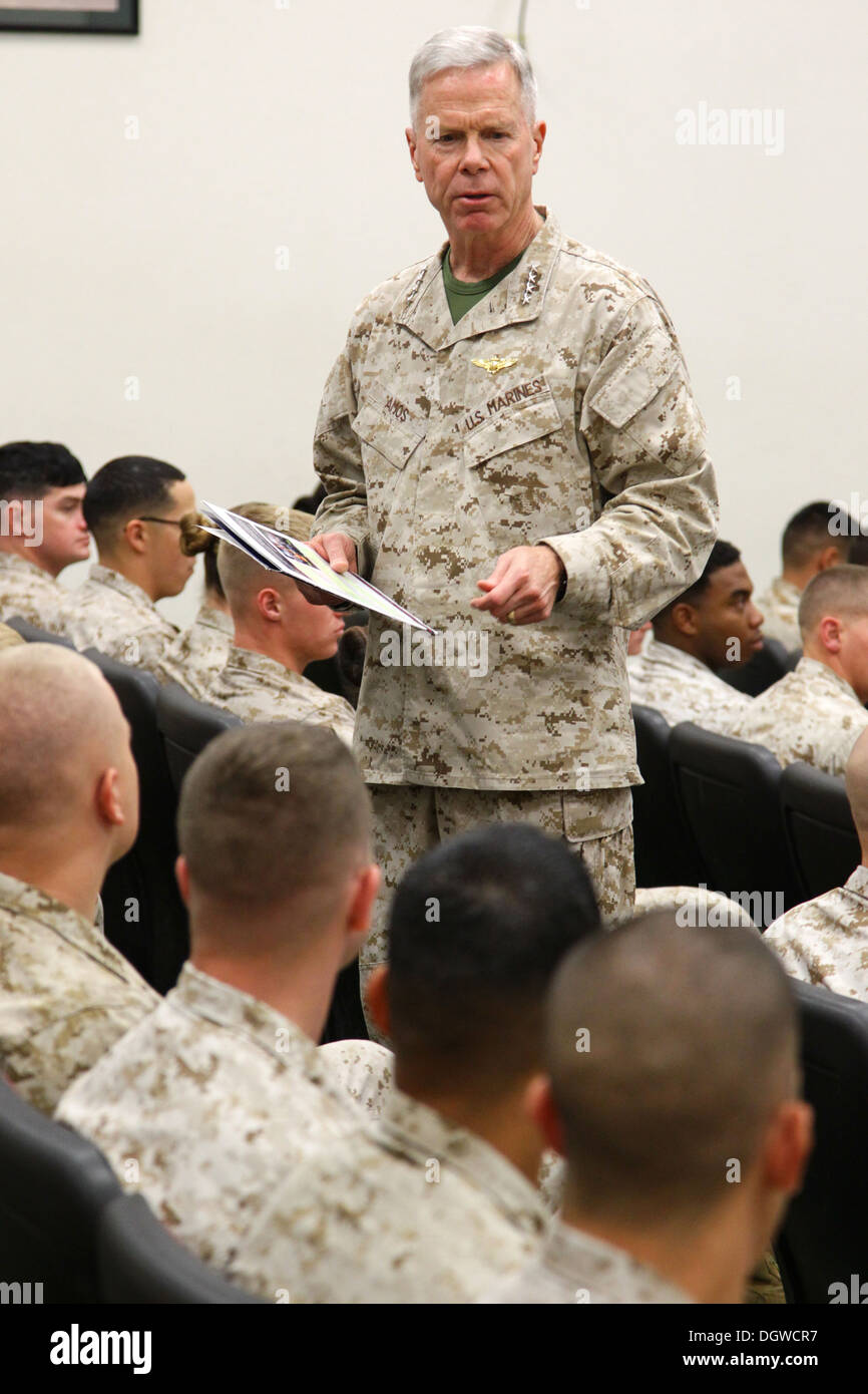 The commandant of the Marine Corps, Gen. James F. Amos, addresses ...