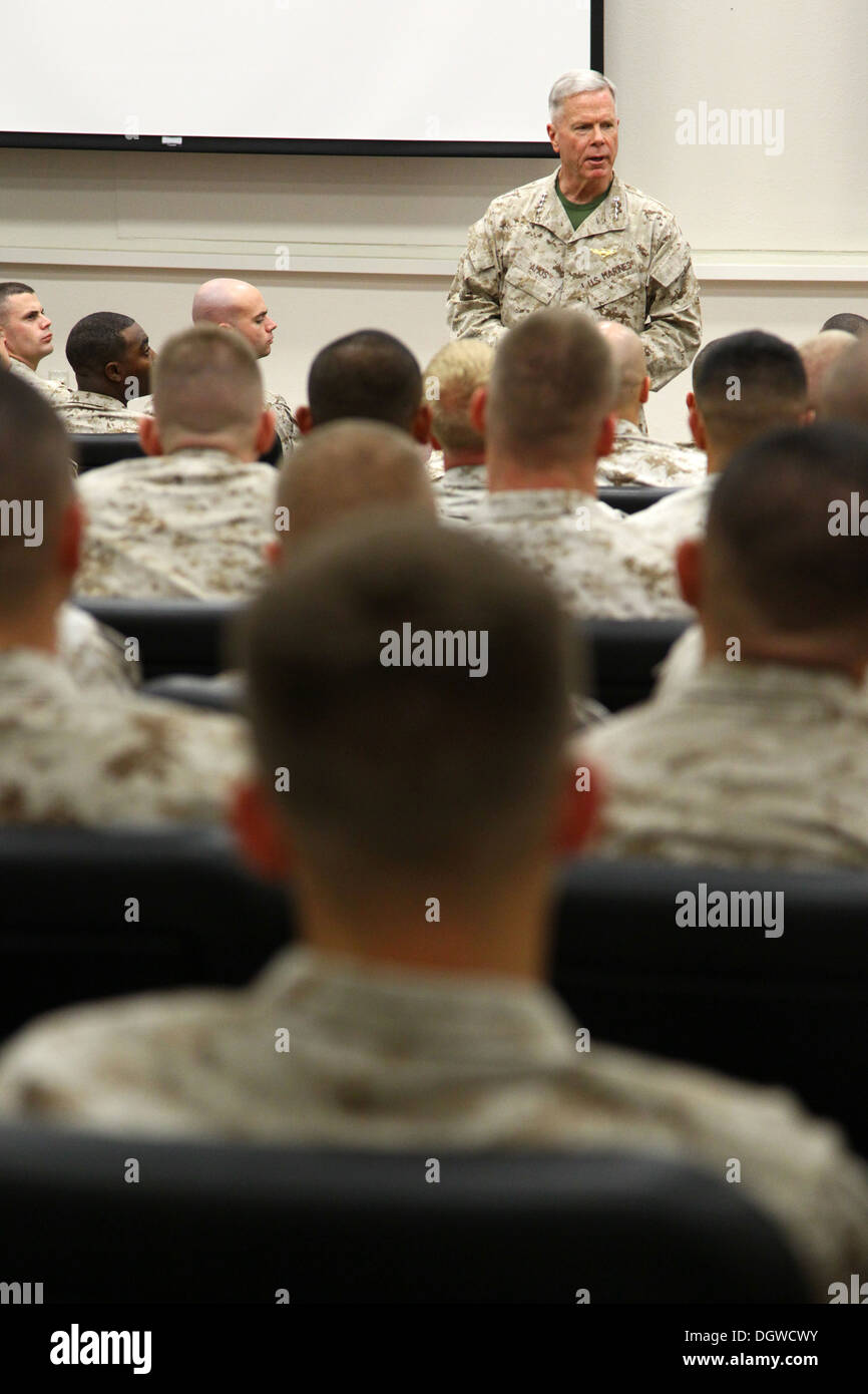 The commandant of the Marine Corps, Gen. James F. Amos, addresses ...