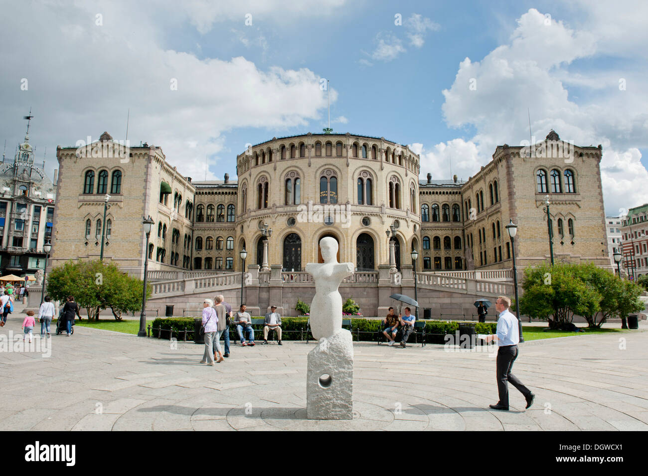 Assembly Hall, Parliament, the Storting building, Storthinget, inner ...