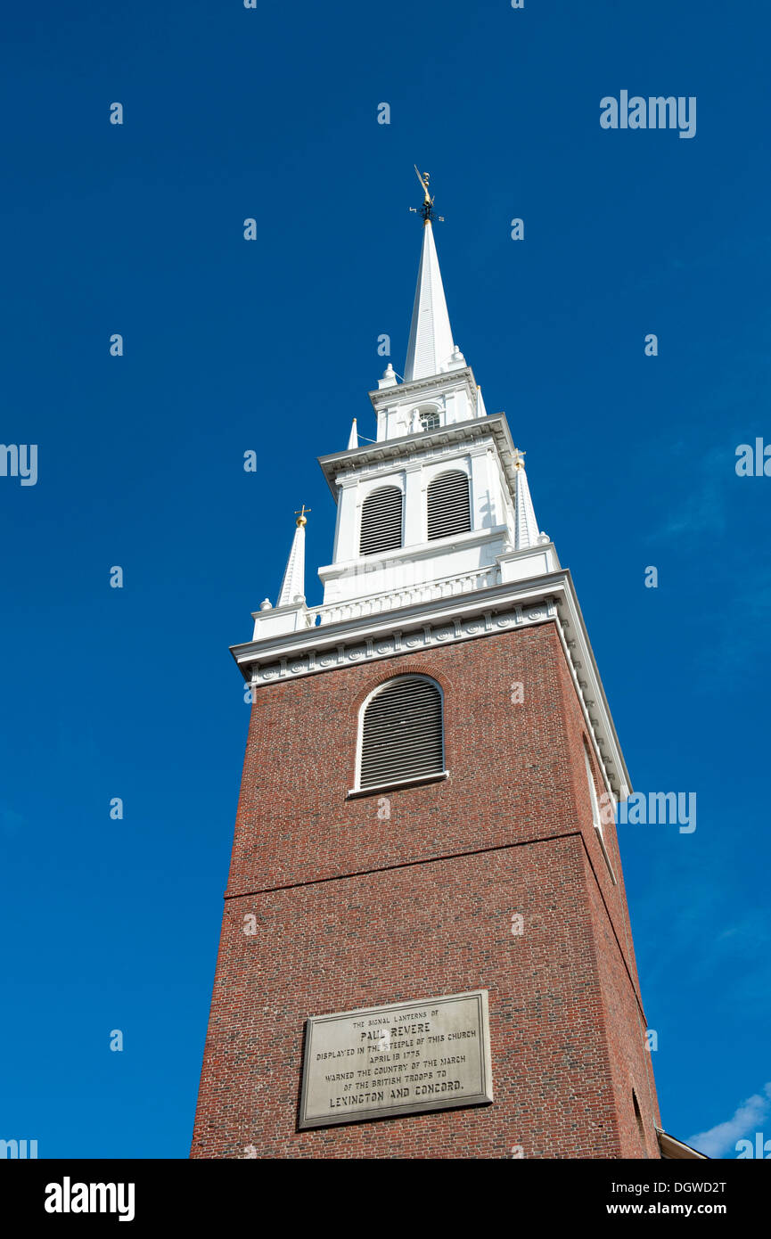 Steeple with a white tip, Old North Church, Christ Church in the City ...