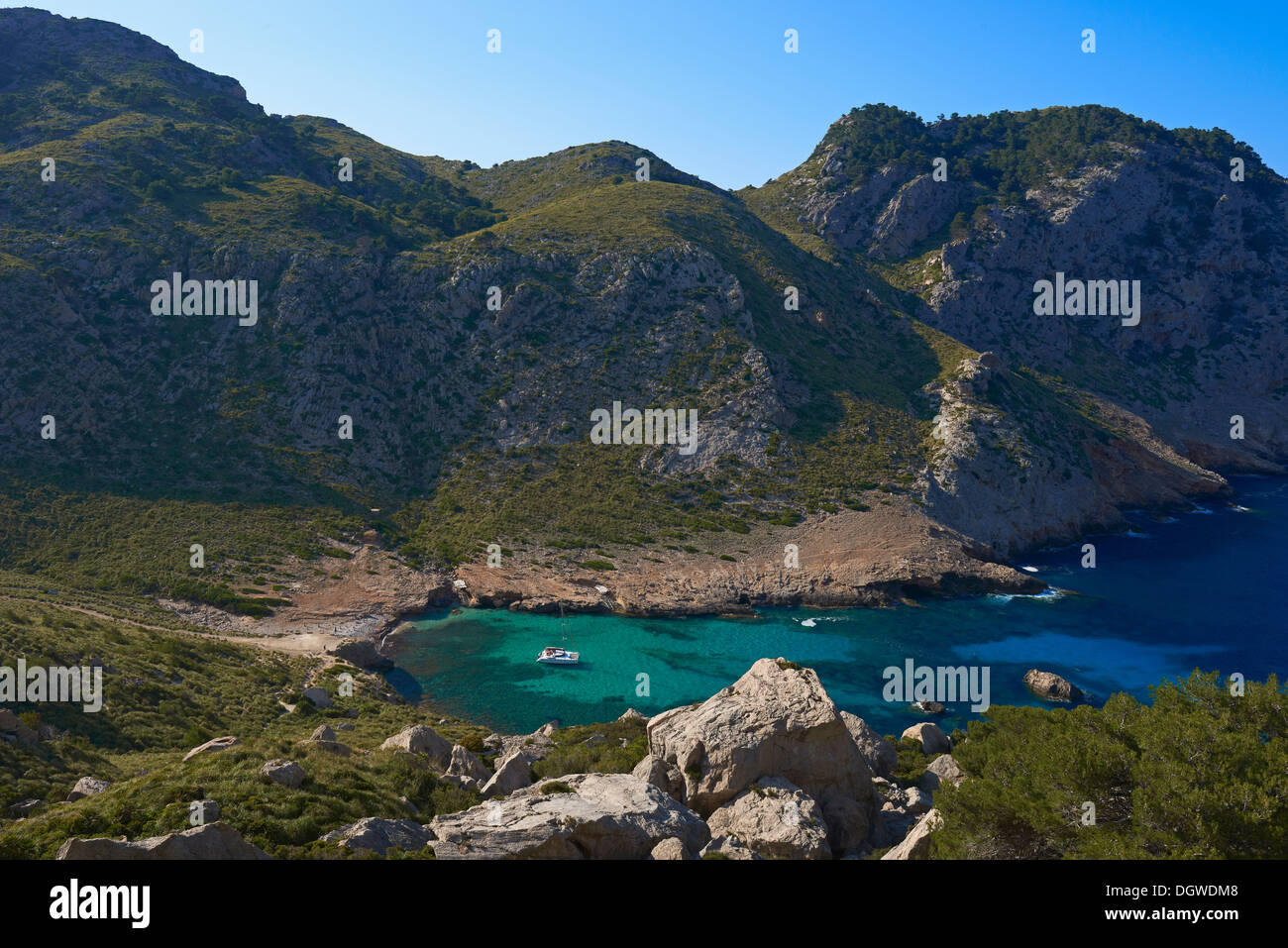Cala Figuera, Cabo de Formentor, Formentor Cape, Serra de Tramuntana ...