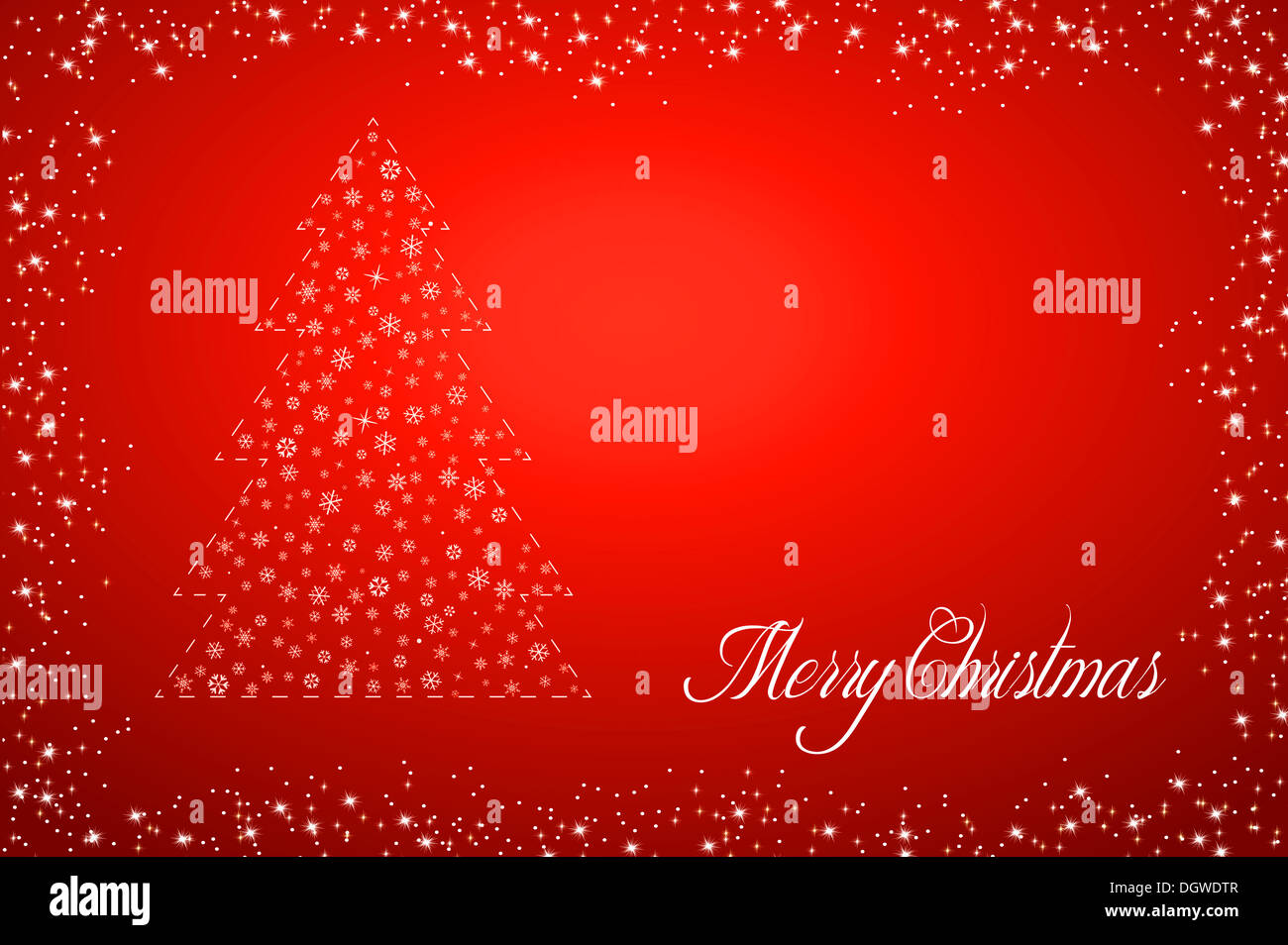 Red background with Christmas tree Stock Photo - Alamy