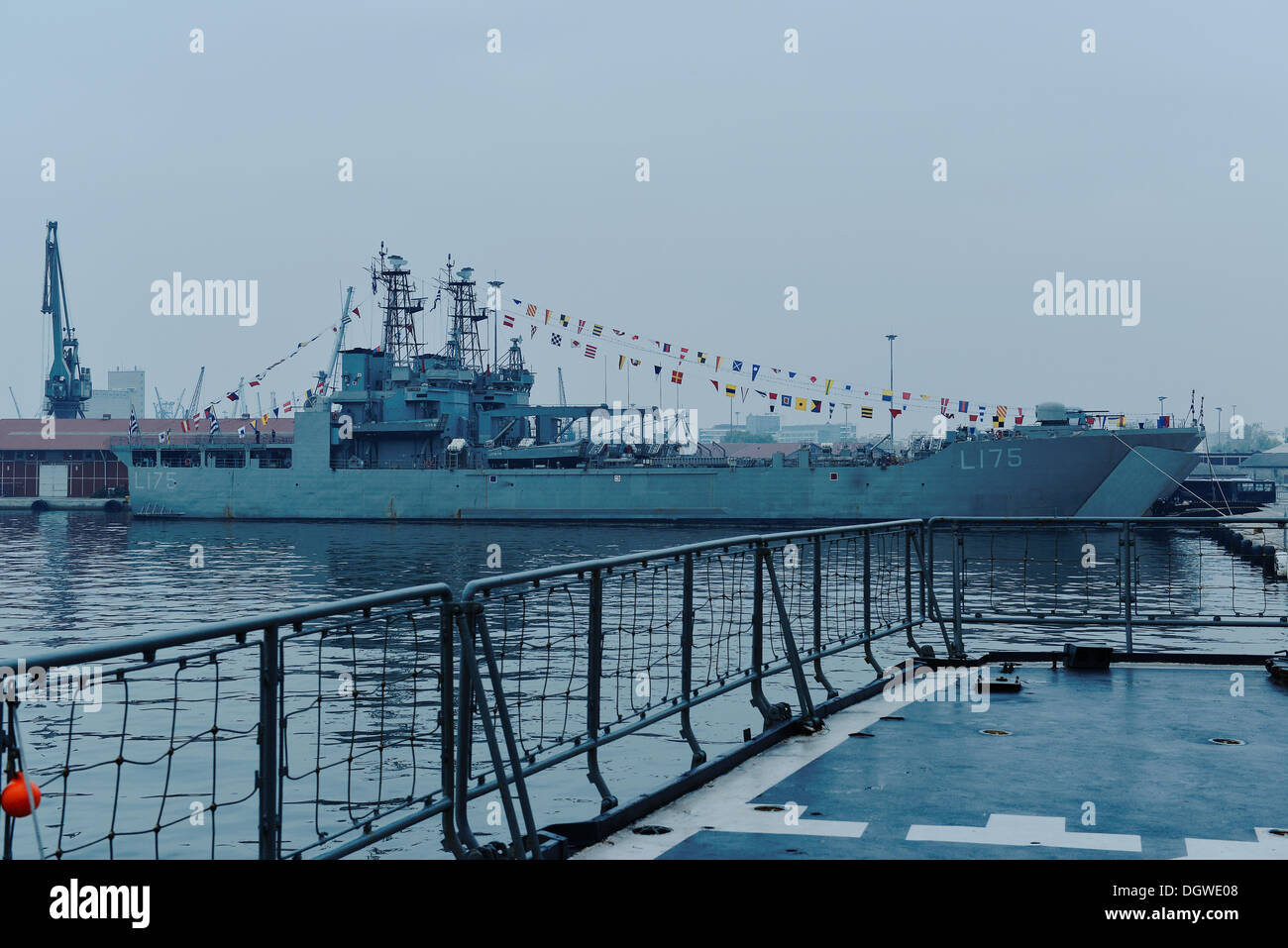 Thessaloniki, Greece. 26th Oct, 2013. A Jason Class tank landing ship ...