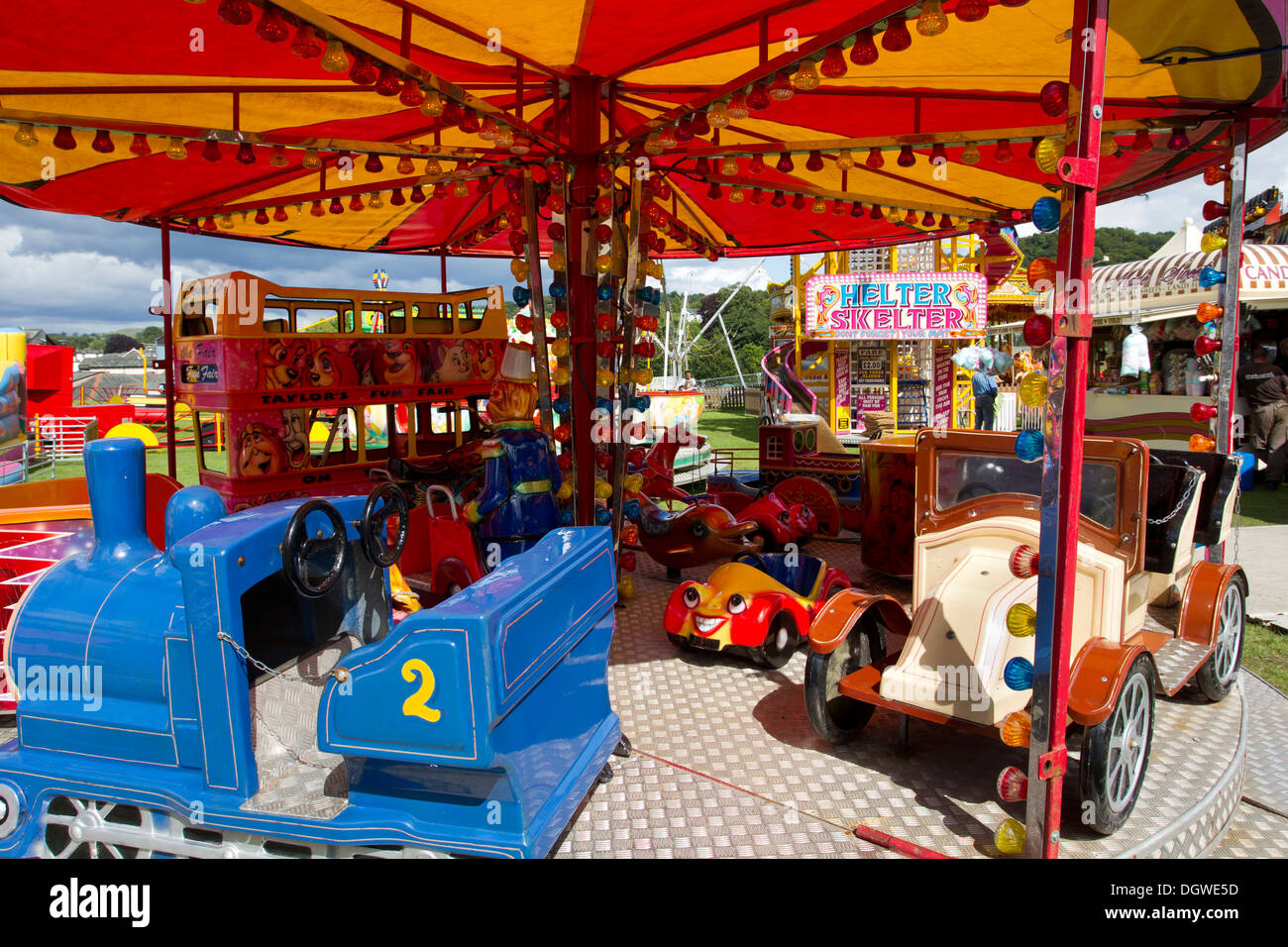 Some of Taylors Cumbria Amusements funfair rides and stalls on the ...