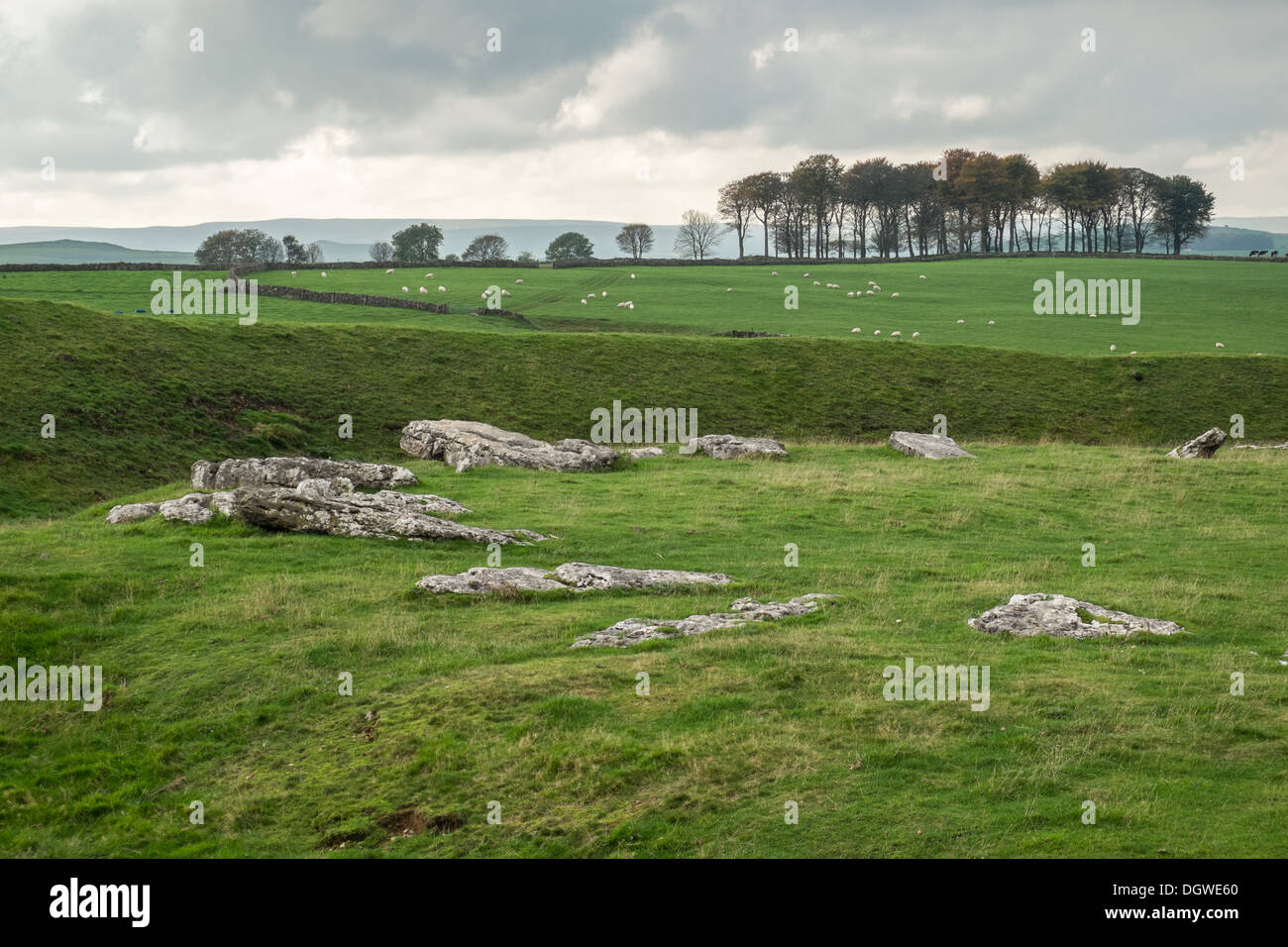 Arbor Low stone circle, Neolithic henge monument, Peak District ...