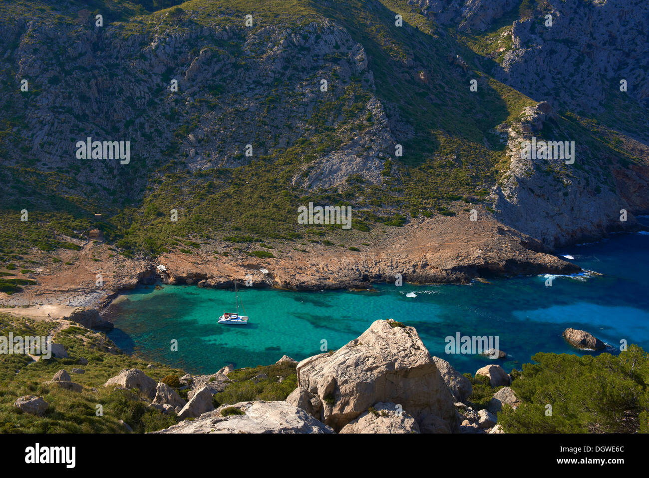 Cala Figuera, Cabo de Formentor, Formentor Cape, Serra de Tramuntana ...