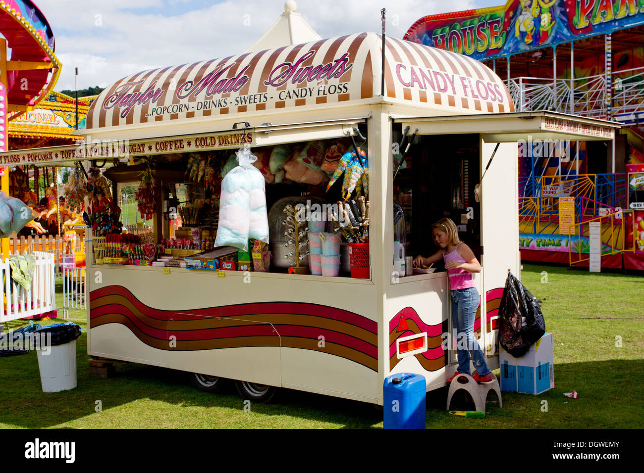 Some of Taylors Cumbria Amusements funfair rides and stalls on the ...