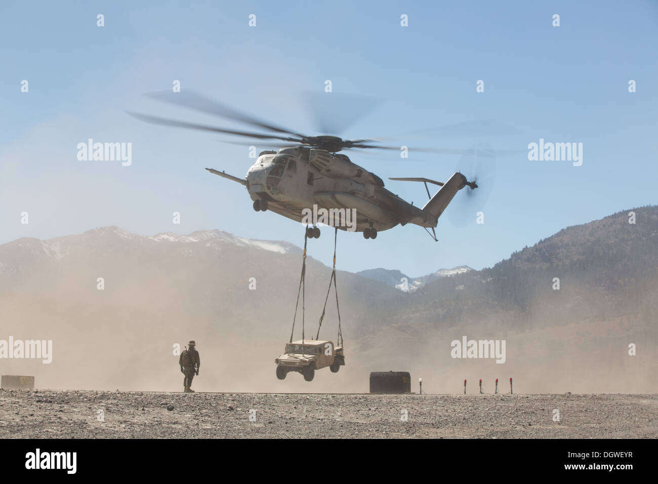 A U.S. Marine with Helicopter Support Team, Combat Logistics Regiment ...