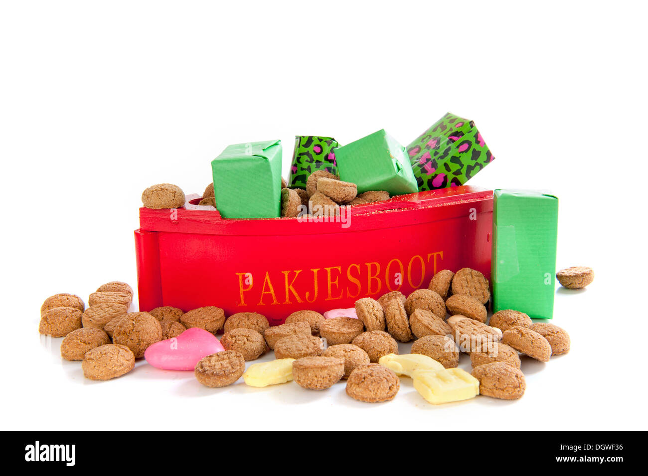 a boat, full with presents, for celebrating a dutch holiday ...