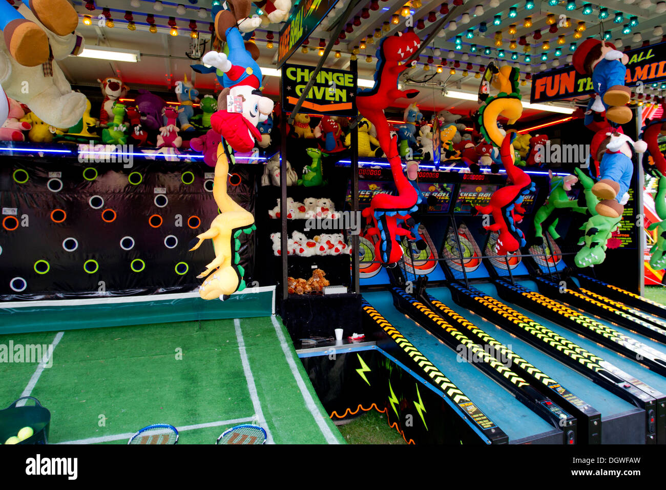 Some of Taylors Cumbria Amusements funfair rides and stalls on the ...