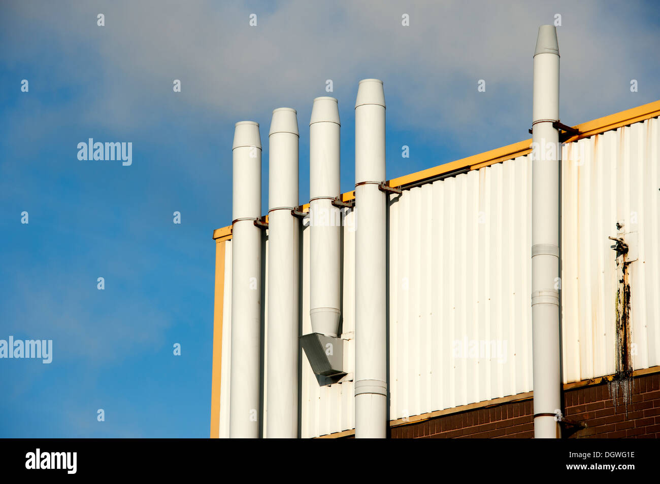Steam chimney Ventilation Factory Process Stock Photo - Alamy
