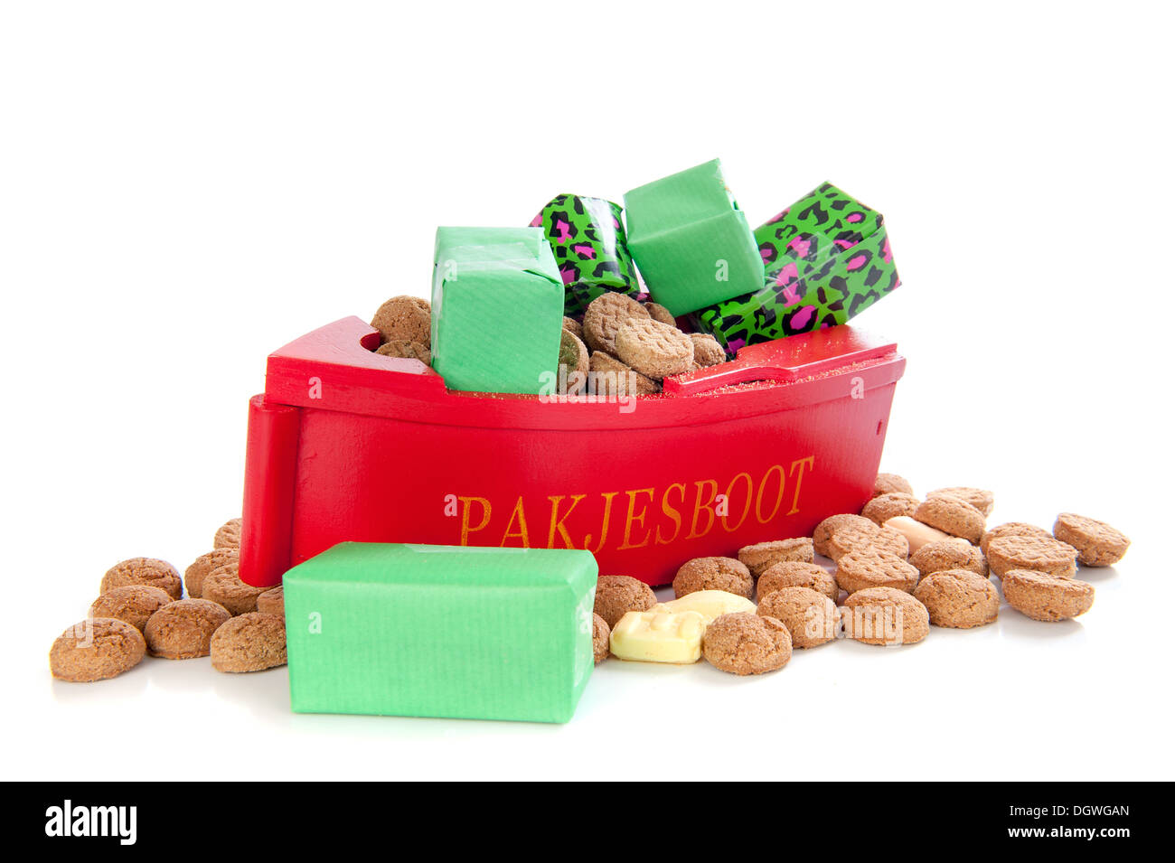 a boat, full with presents, for celebrating a dutch holiday ...