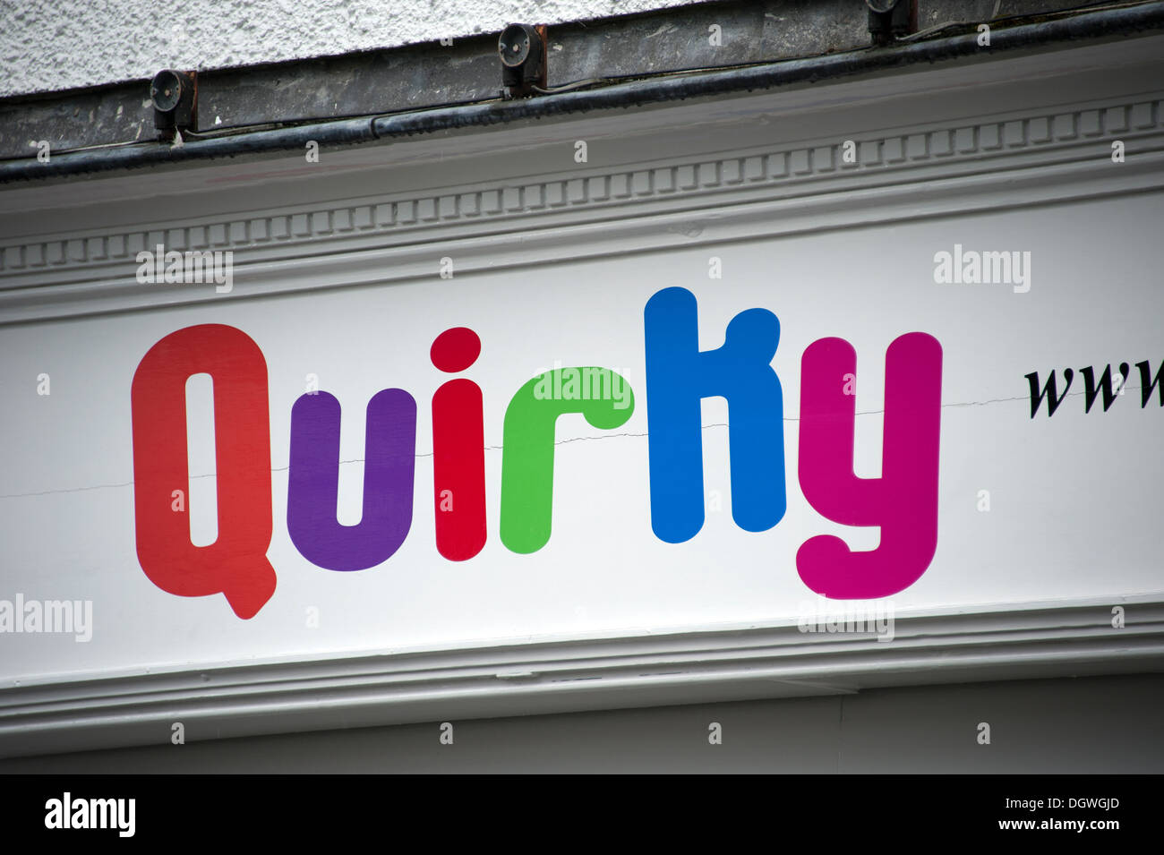 Quirky Colourful Colorful Sign Stock Photo - Alamy