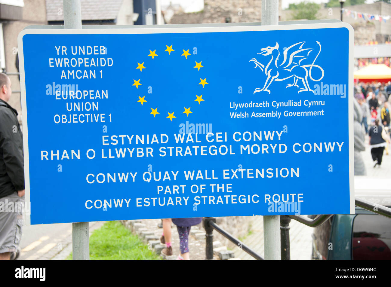 Conwy quay sign hi-res stock photography and images - Alamy