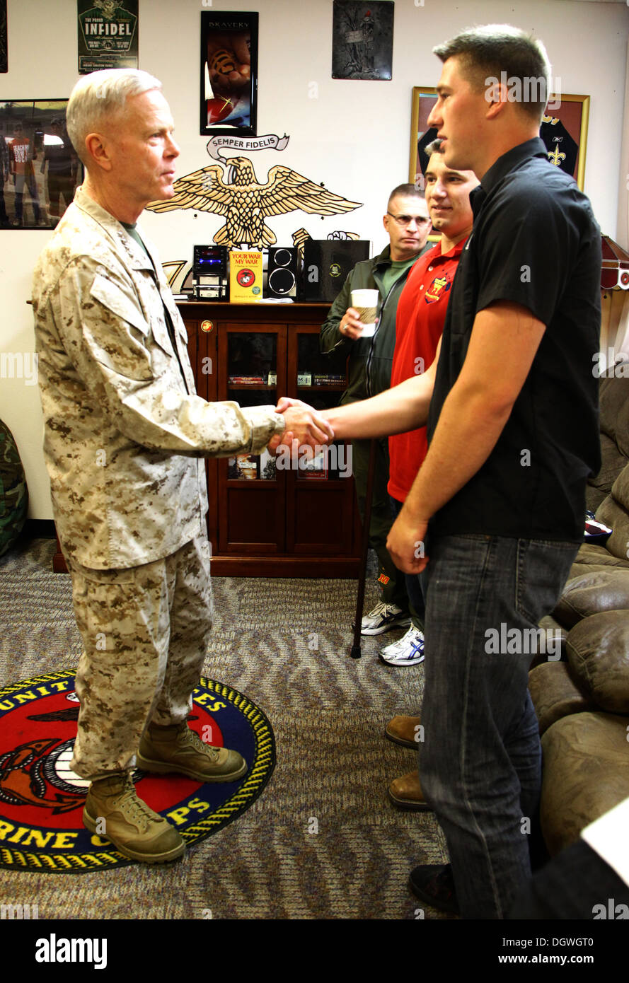 The 35th commandant of the Marine Corps, General James F. Amos, the ...