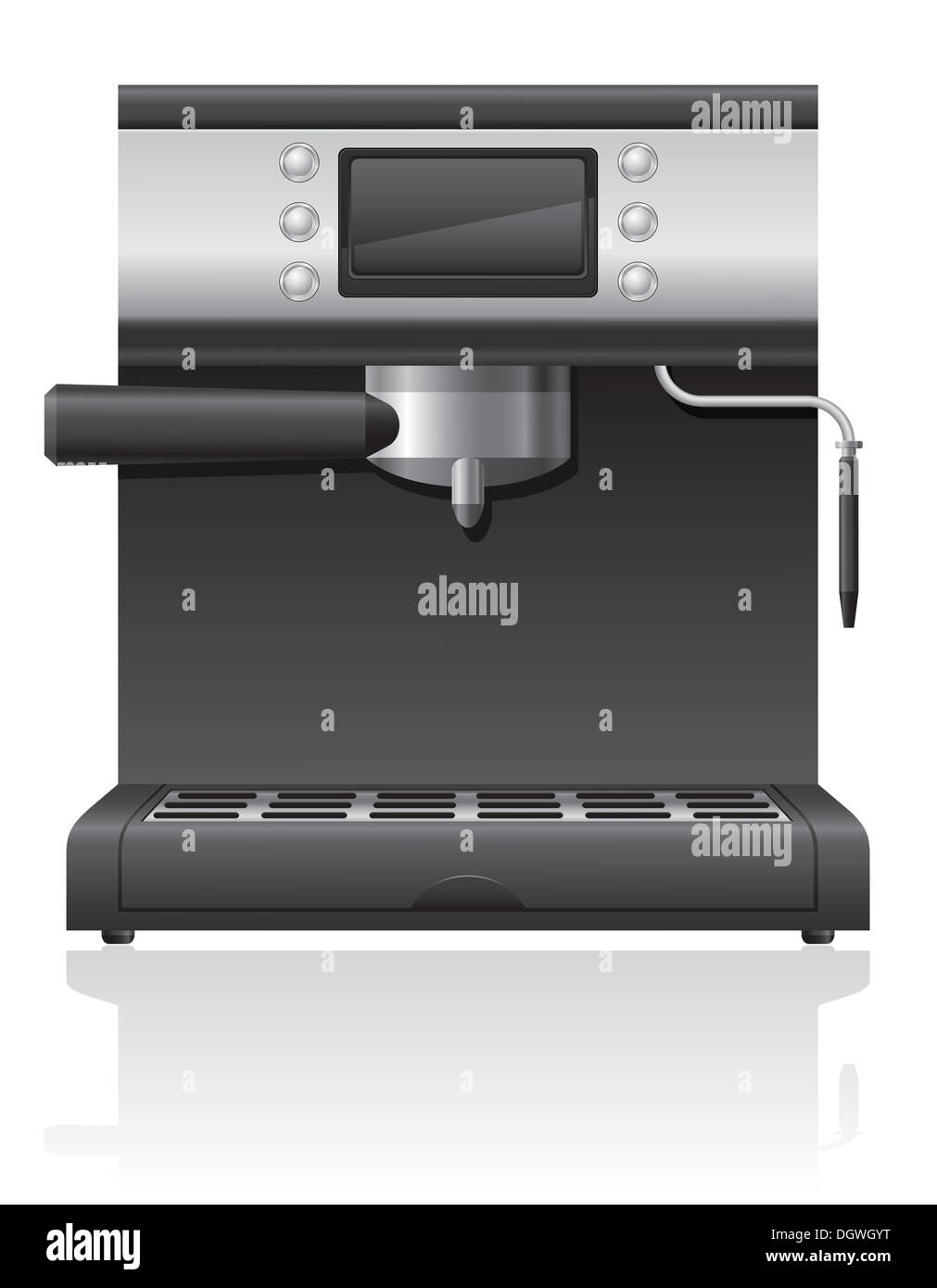 coffee maker illustration isolated on white background Stock Photo - Alamy