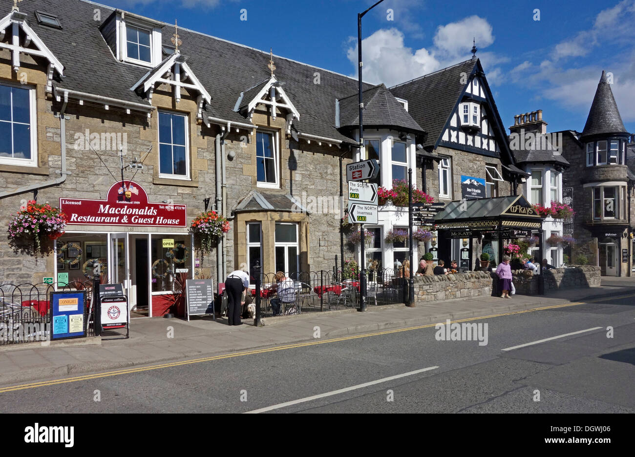 Main street in Pitlochry Perth and Kinross Scotland Stock Photo - Alamy
