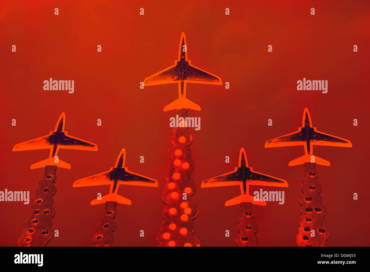 Red arrows tribute sculpture in Bournemouth Stock Photo - Alamy