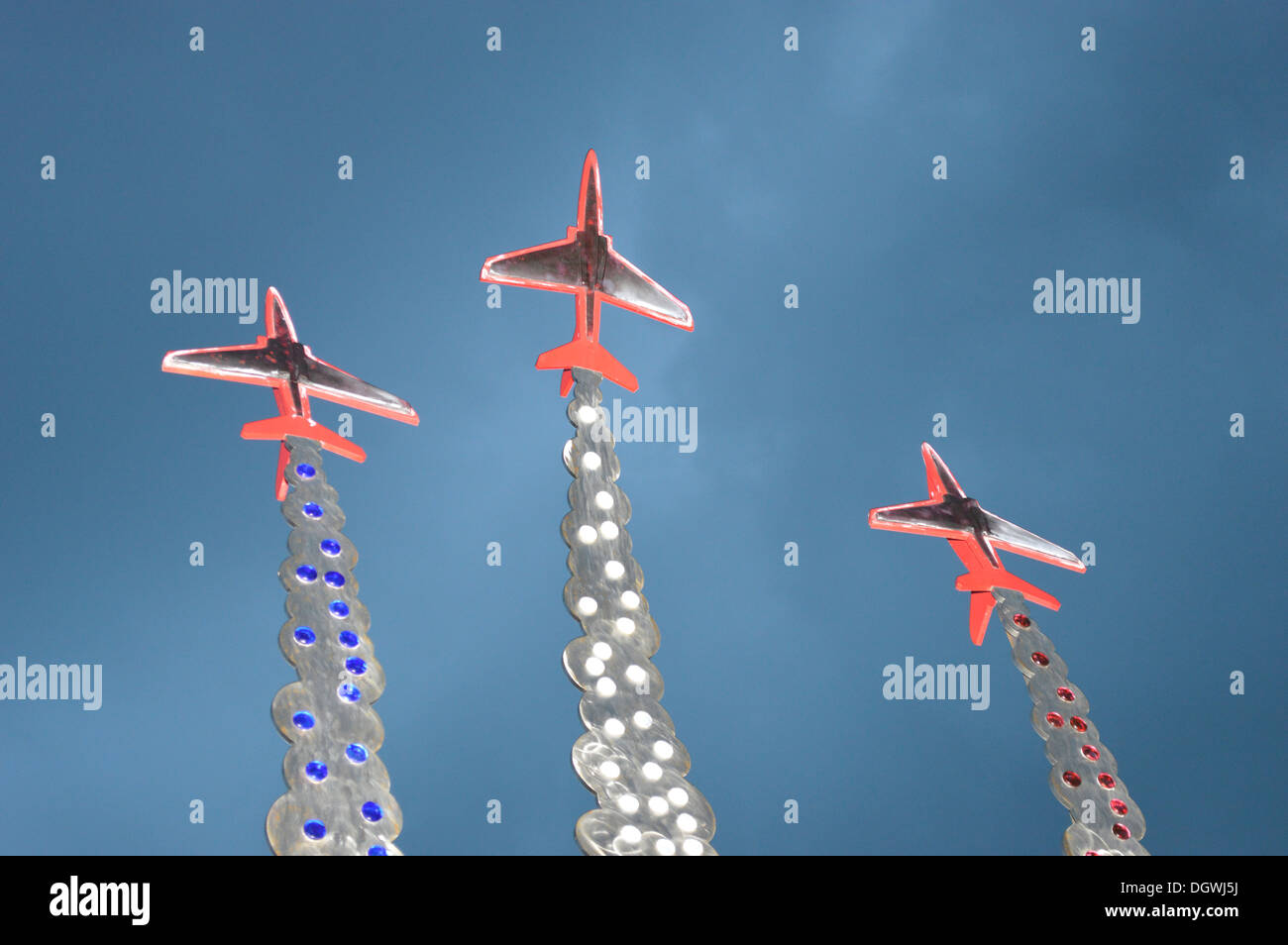 Red arrows tribute sculpture in Bournemouth Stock Photo - Alamy