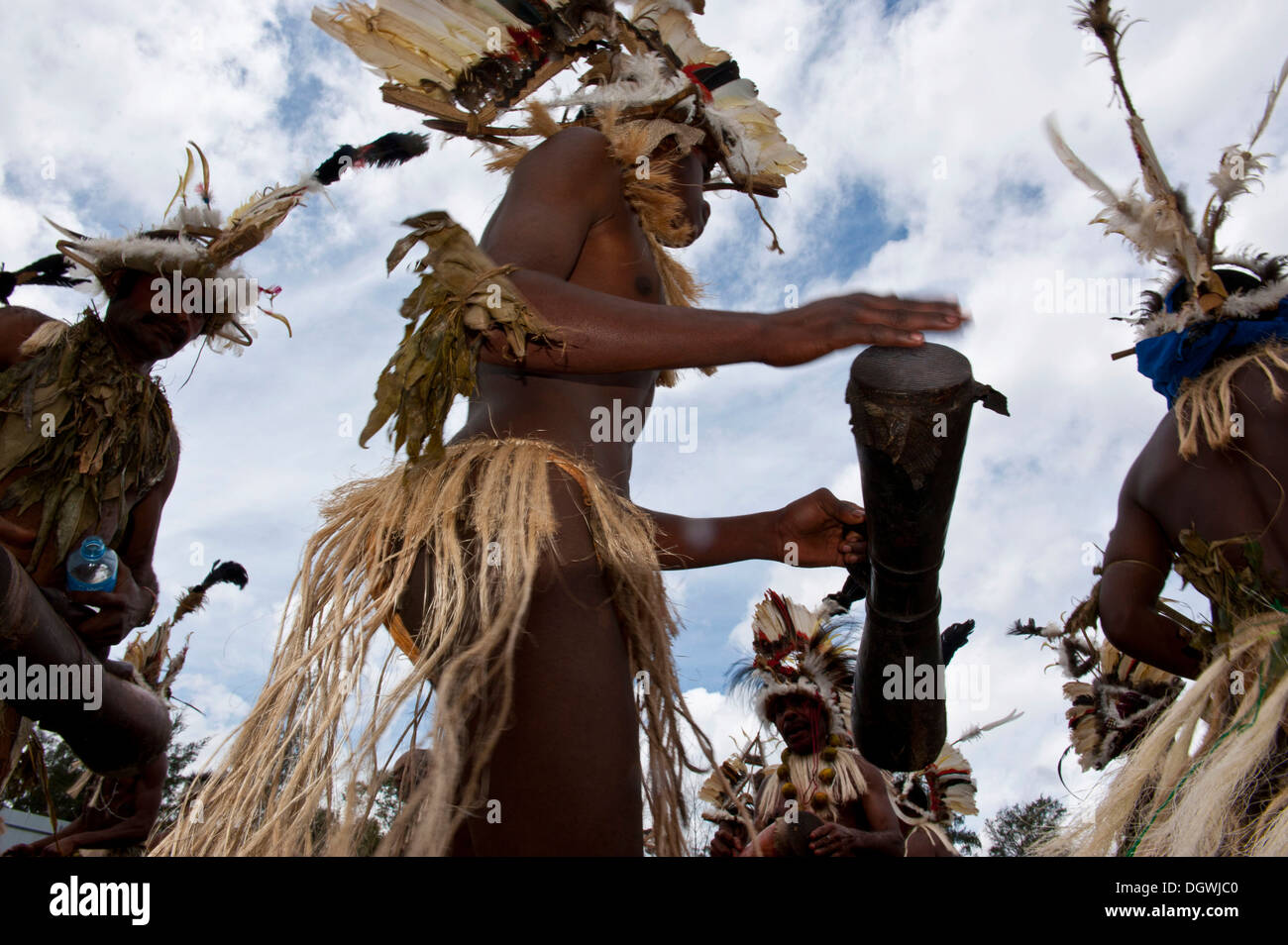 Colourfully decorated and painted tribes celebrating the traditional ...