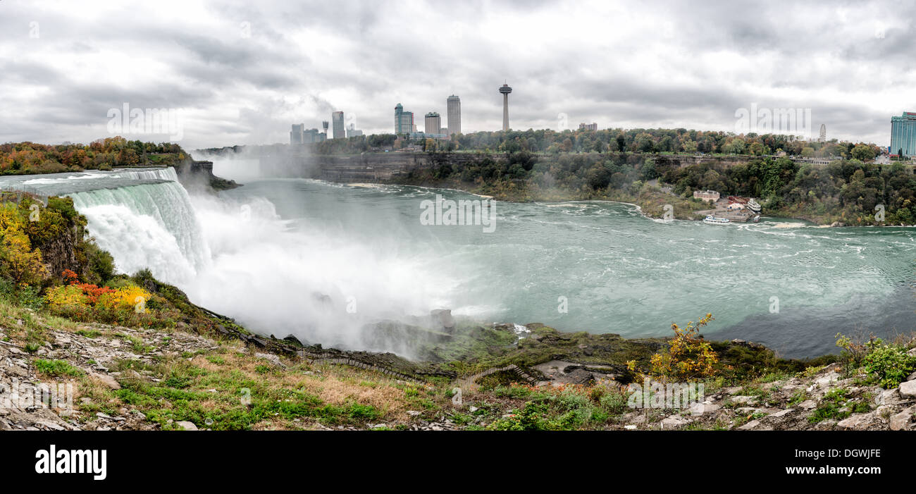 Niagara Ny High Resolution Panorama Of The American Falls At Left