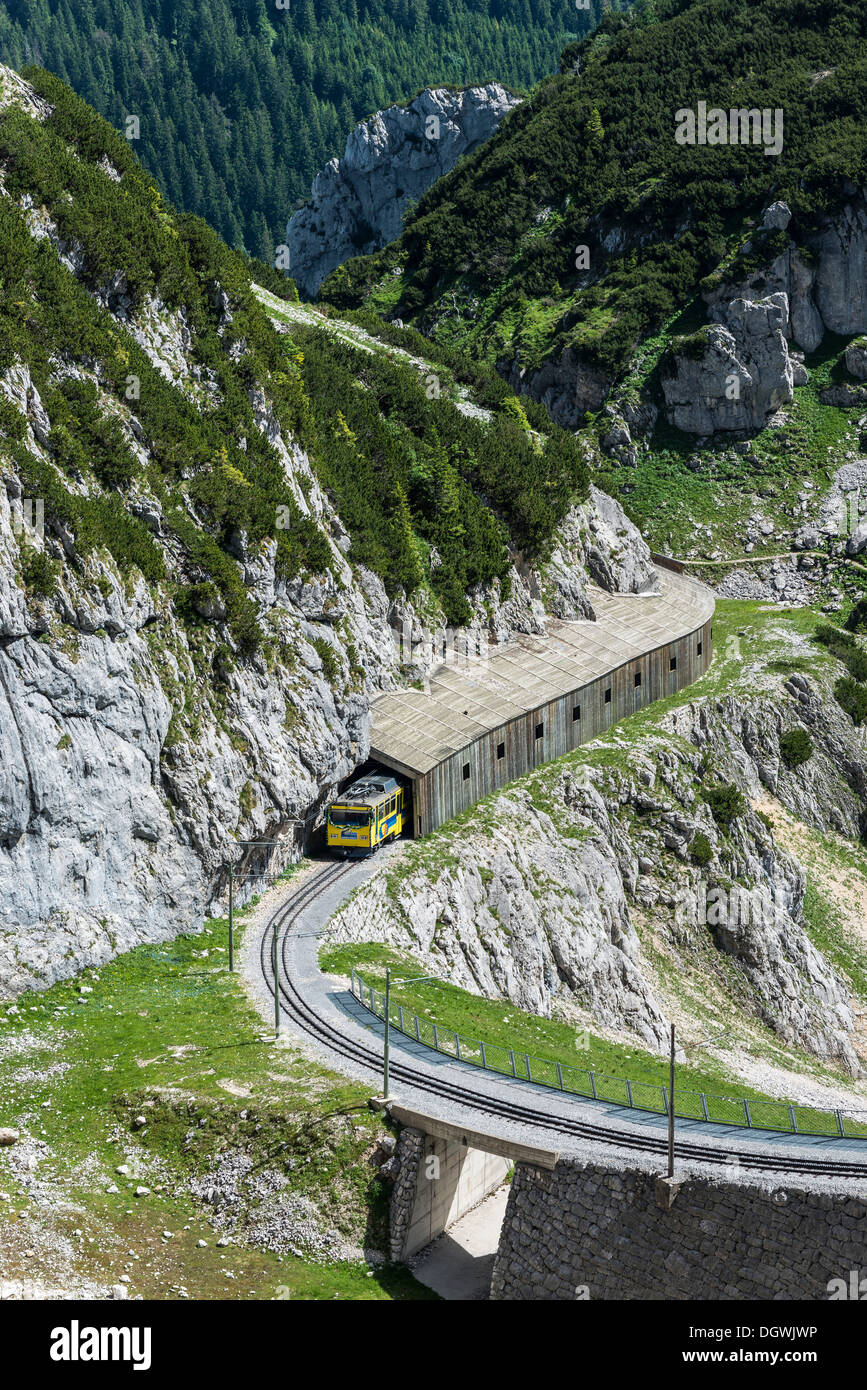 Wendelsteinbahn mountain railway on Wendelstein mountain, cog railway ...