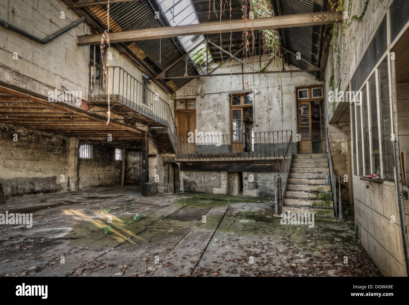 Abandoned garage, France Stock Photo - Alamy