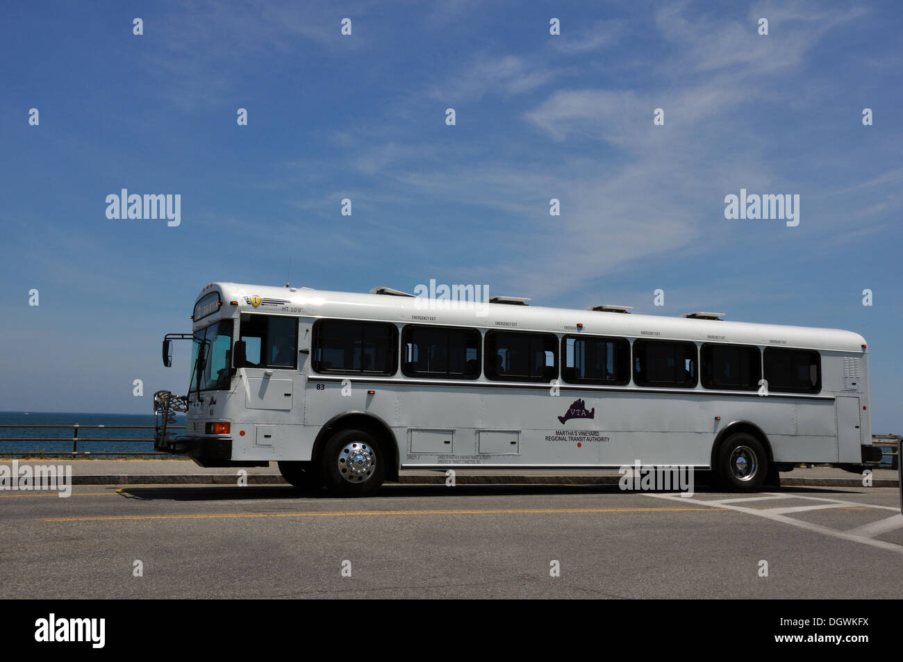 Public transportation bus in Edwardstown, Martha's Vineyard ...