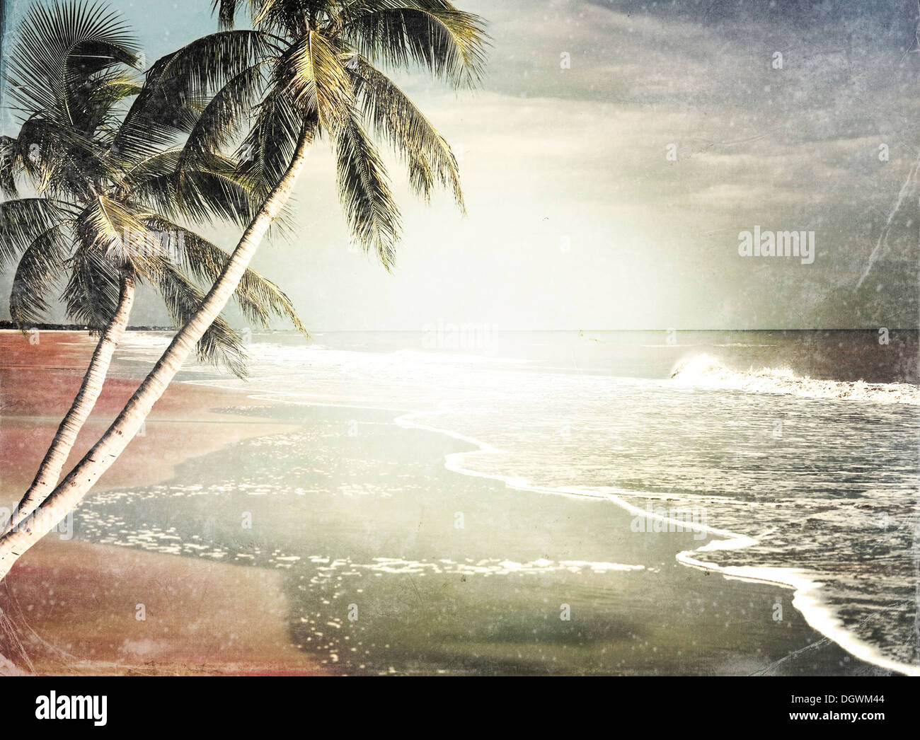 Grunge Picture Of Tropical Beach Stock Photo - Alamy