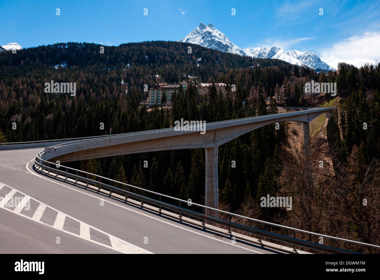 Bridge to Vulpera and Tarasp, Robinson Club Schweizerhof, Scuol, Tarasp ...