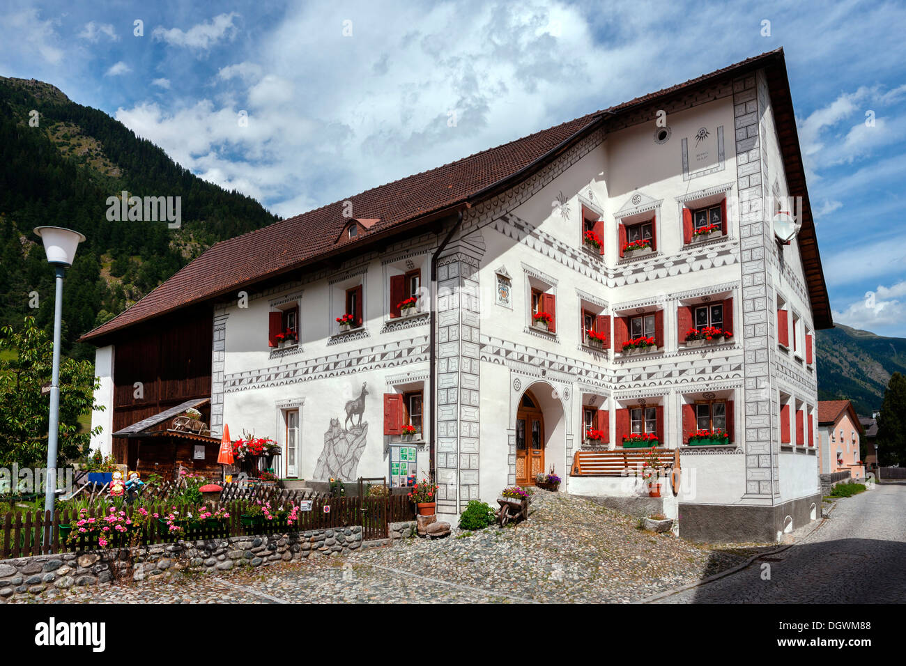 Engadine house in Susch, Susch, Engadin, Unterengadin, Inn District ...