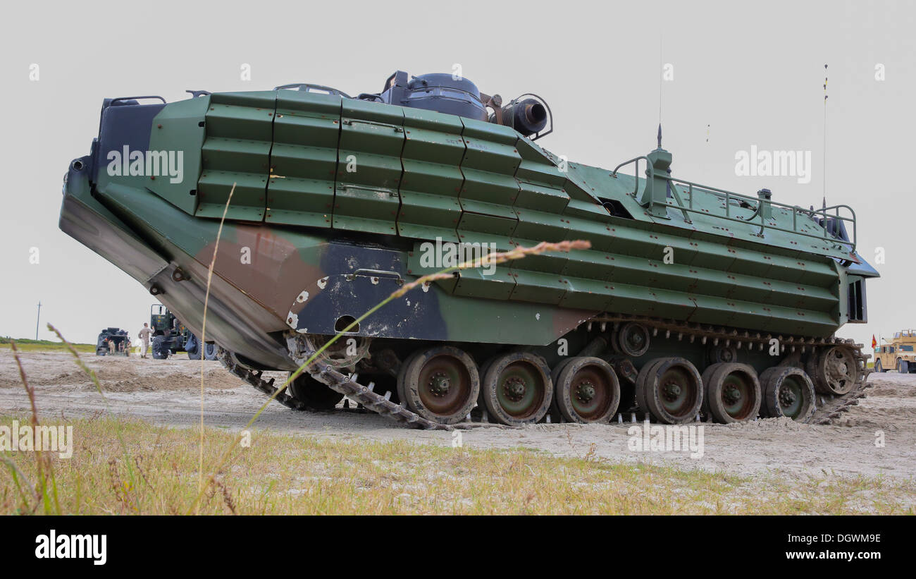 An amphibious assault vehicle with 2nd Assault Amphibian Battalion, 2nd ...