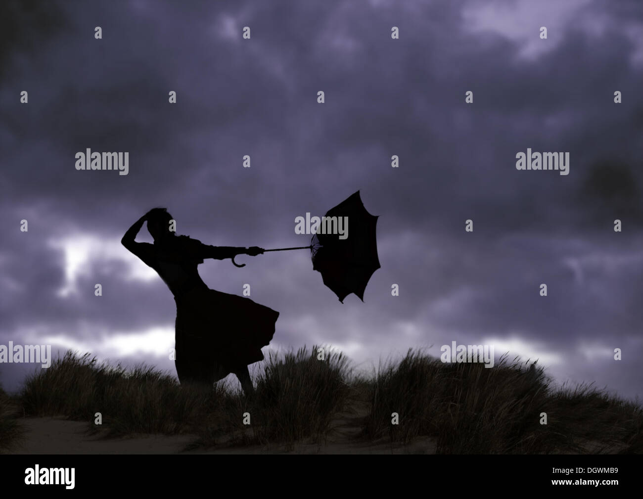 Skirt blowing in the wind hi-res stock photography and images - Alamy