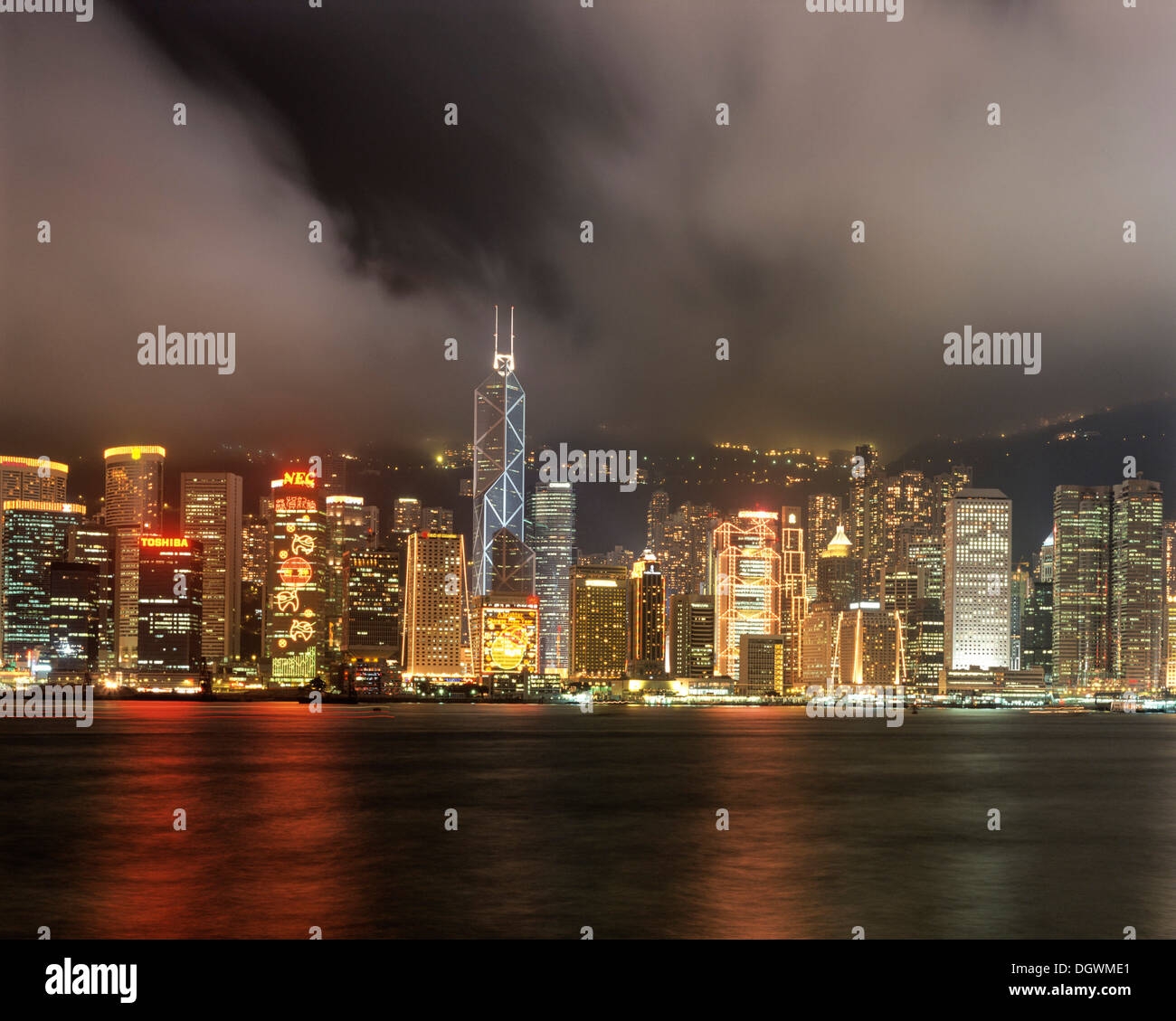 China hong kong island hong kong hongkong illuminated illuminations s ...