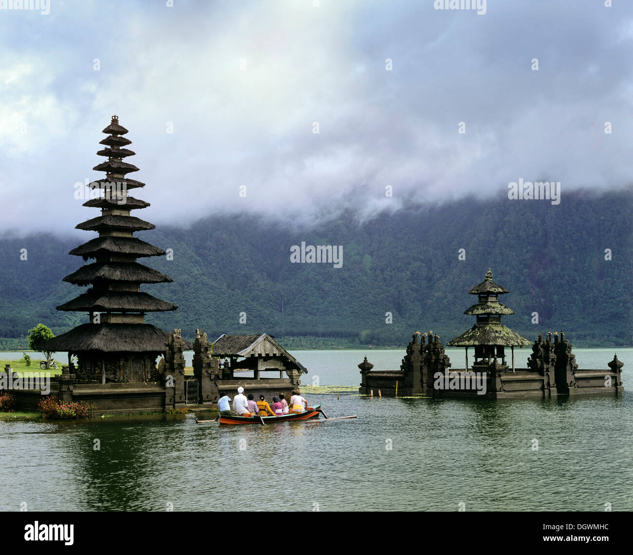 Pagoda, Pura Ulun Danu Temple on Lake Bratan, Bedugul, Bali ...