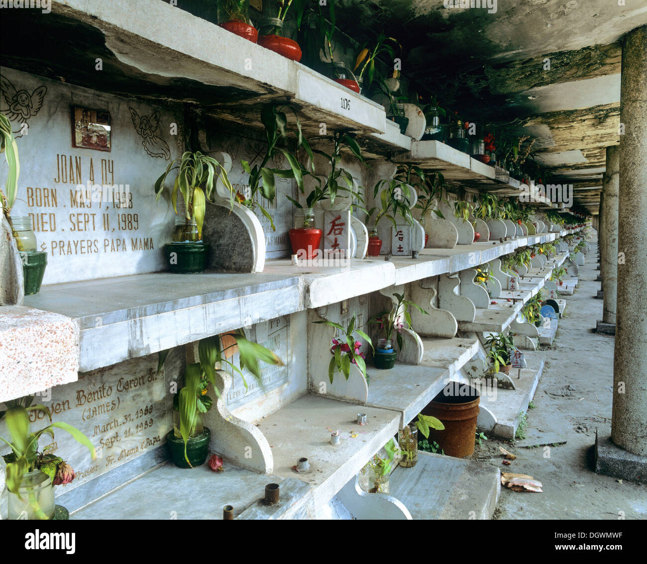 Chinese Cemetery, graveyard for baby, children's cemetery, urns, graves ...