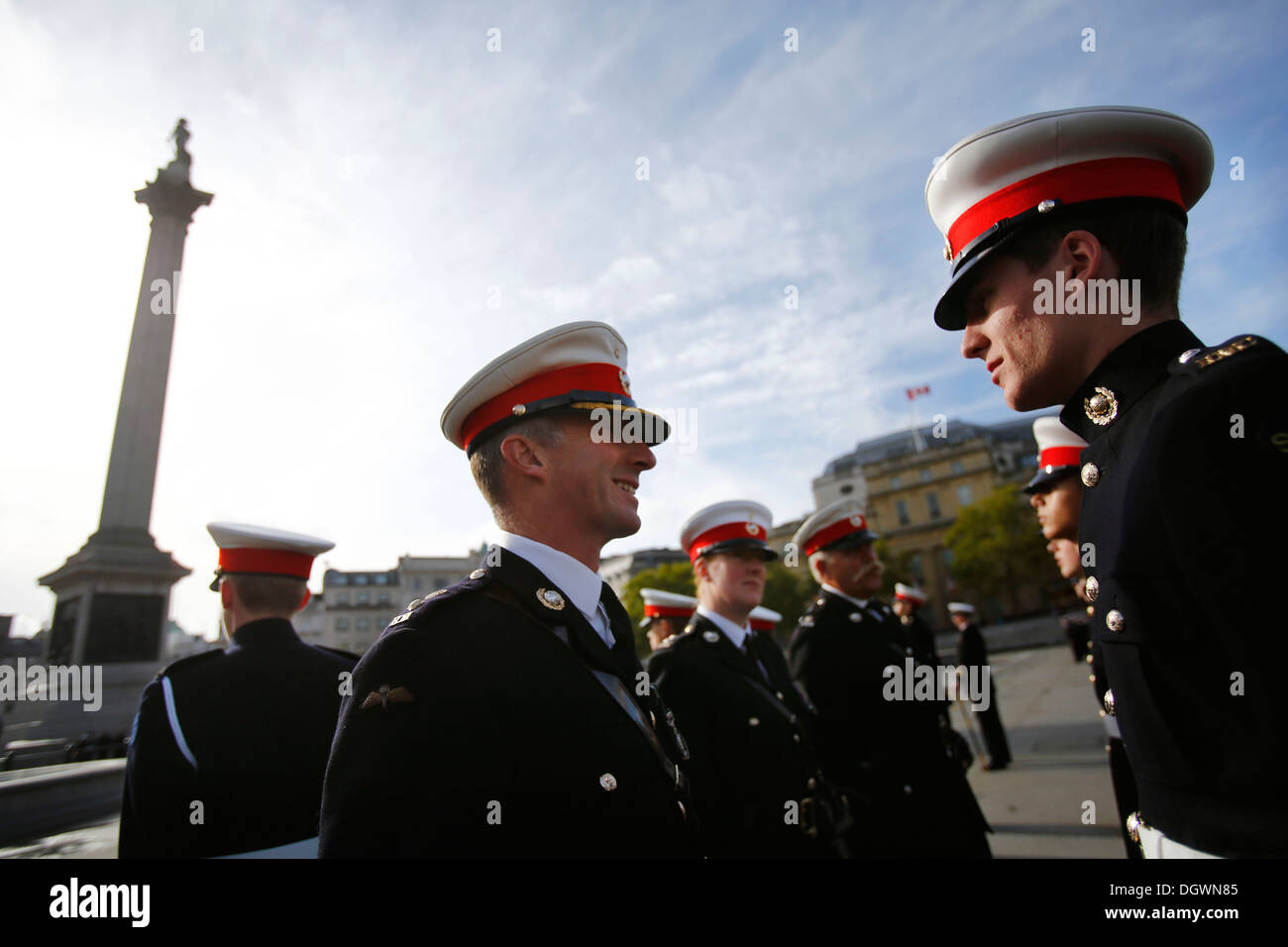 Navy Cadets during the Trafalgar Day Parade at Central London's ...