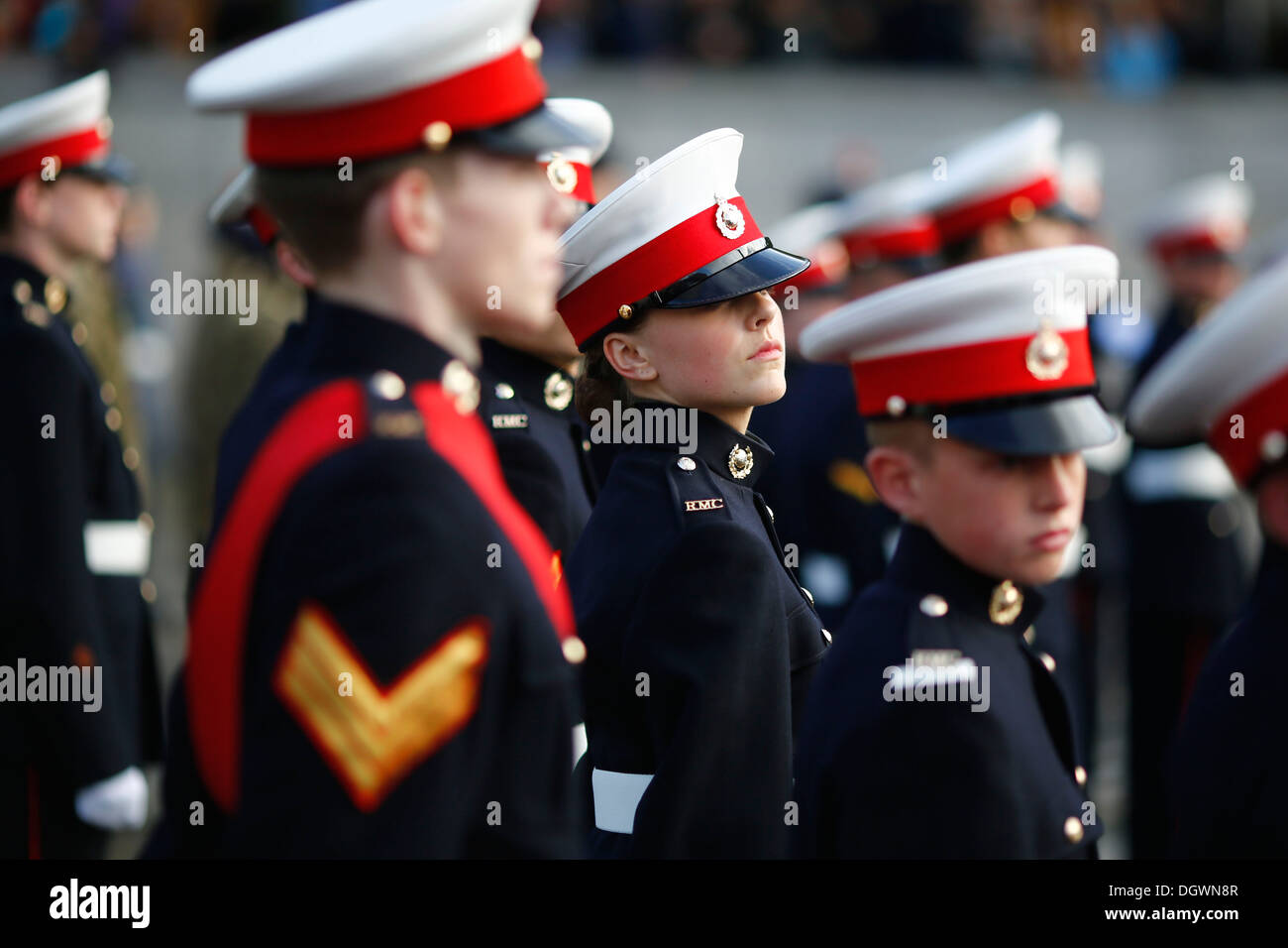 Navy Cadets during the Trafalgar Day Parade at Central London's ...