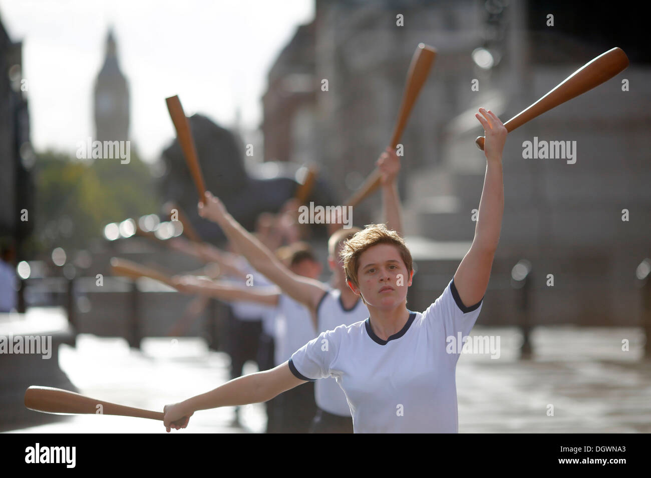 Navy Cadets during the Trafalgar Day Parade at Central London's ...