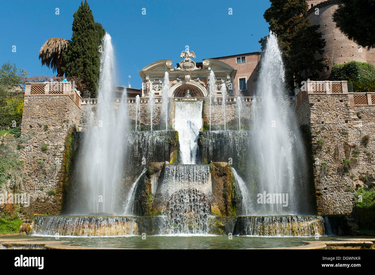 Fountains, the Fountain of Neptune and the hydraulic organ, Villa d ...