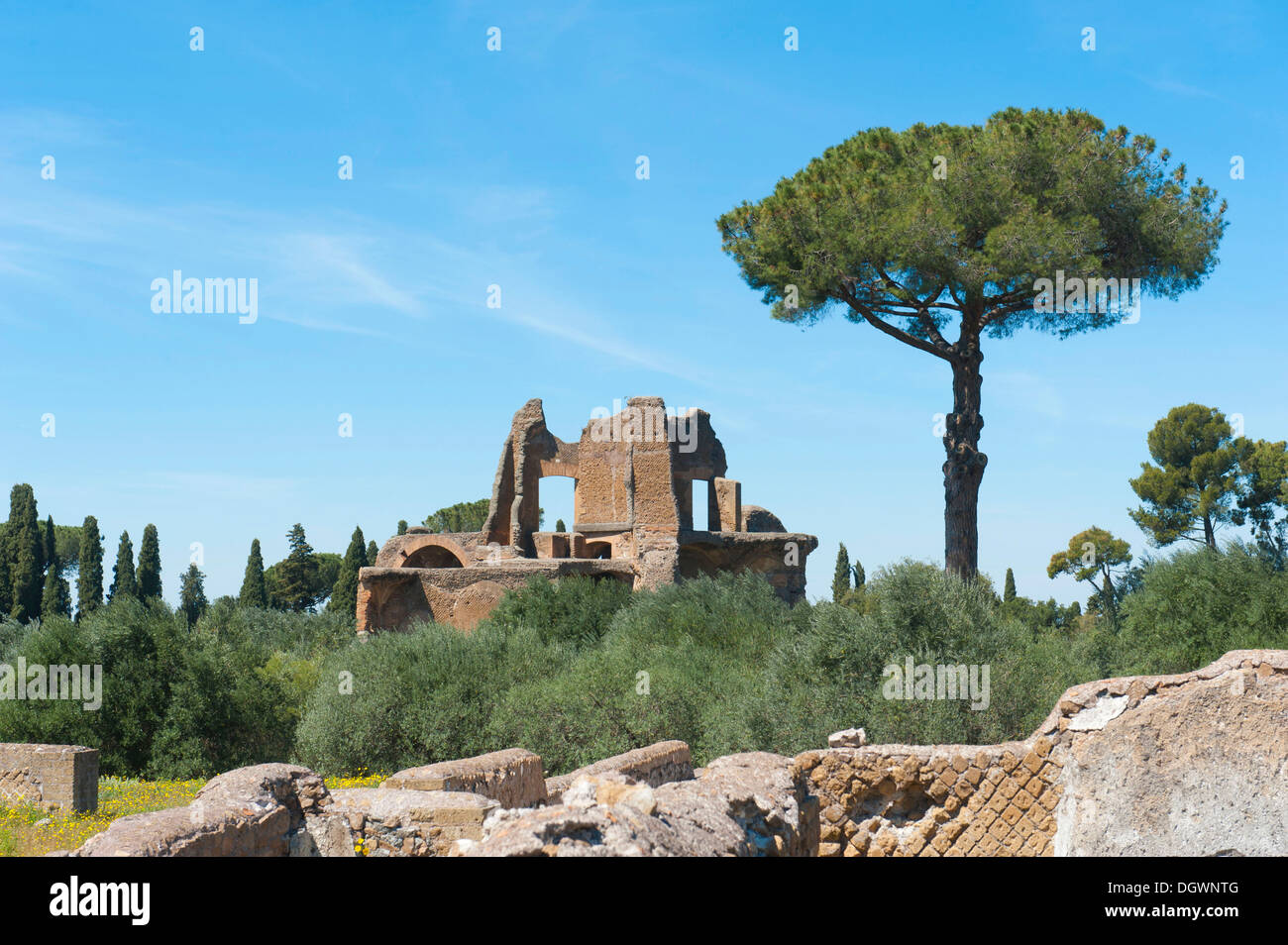 Archaeological excavation site, ancient Rome, Roman Emperor Hadrian ...