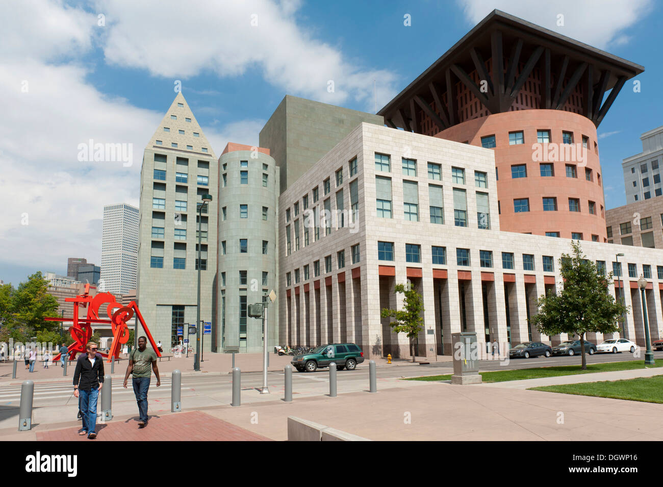 Library, modern architecture, Civic Center, Denver, Colorado, Western ...