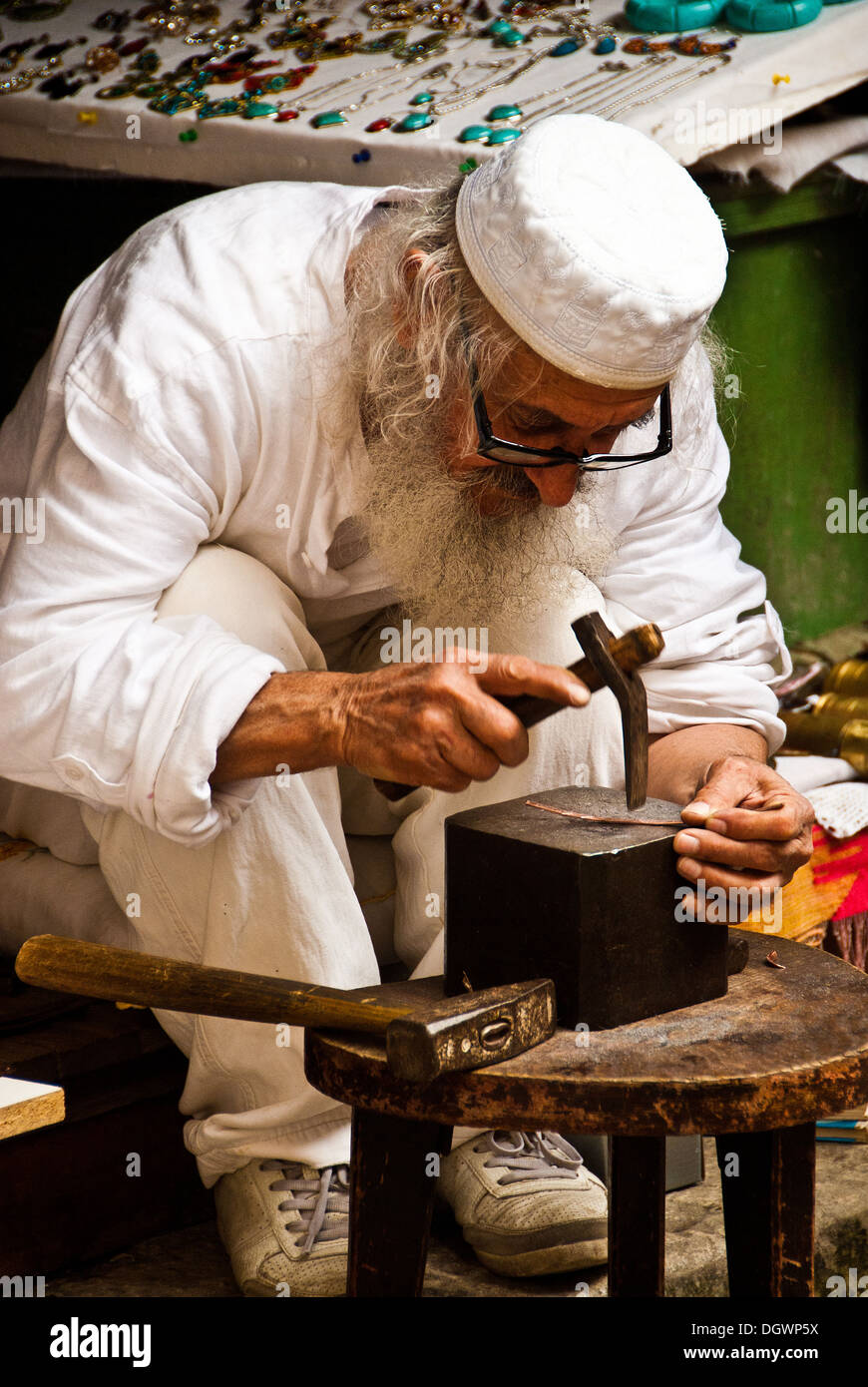 Old coppersmith at work in Mostar, Bosnia Stock Photo - Alamy